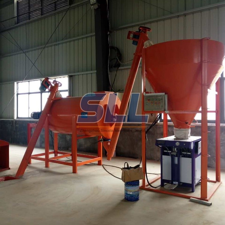 Sand Powder Double Paddle Spiral Dry Mortar Mixer With Double Ribbon ...